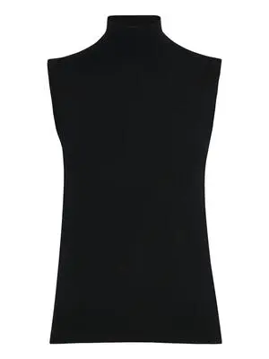 Max Mara Virgin Wool Sleeveless Sweater - Black
