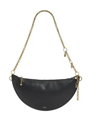 Chloé Leather Half-moon Shoulder Bag - Black