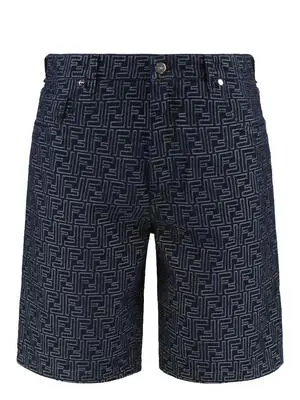 Fendi Cotton Bermuda Shorts - Blue