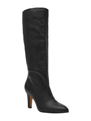 Steve Madden Rizk Knee High Boot Black Leather