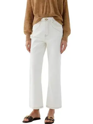 SCALPERS Ankle Sun Denim Pant - Offwhite