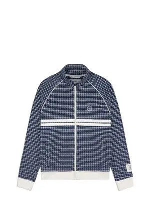 SERGIO TACCHINI Dallas Houndstooth Track Jacket - Maritime Blue
