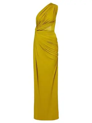 Alex Perry Draped One-shoulder Gown - Green