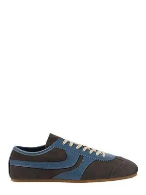 Dries Van Noten DRIES VAN NOTEN Leather-Trimmed Suede Sneakers Grey