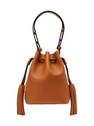 Valentino Garavani Small Leather Bucket Bag - Brown