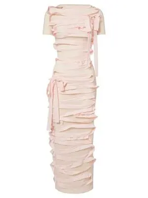 Acne Studios Ribbon-detail Midi Dress - Pink