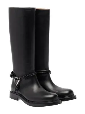 Bottega Veneta James Leather Knee-high Boots - Black