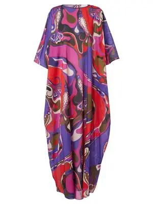 Emilio Pucci Orchidee Cotton Maxi Dress - Multicoloured