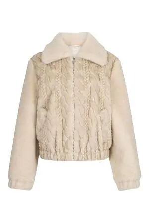 LIU JO Liu Jo Teddy Cable Knit Jacket