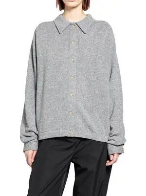 TOTÊME Raglan-sleeve Cashmere Cardigan - Grey