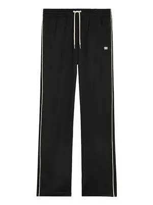 Celine Triomphe Embroidery In Double Face Jersey Trackpants - Black/white