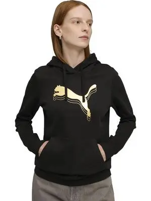 PUMA Metallic Logo Hoodie - Black