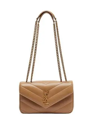 Saint Laurent Loulou Small Leather Shoulder Bag - Brown
