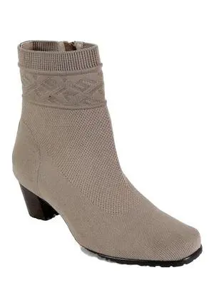 DAVID TATE Kalista Water Resistant Knit Bootie - Taupe