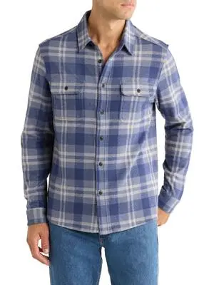 7 Diamonds Generations Plaid Button-up Shirt - Blue
