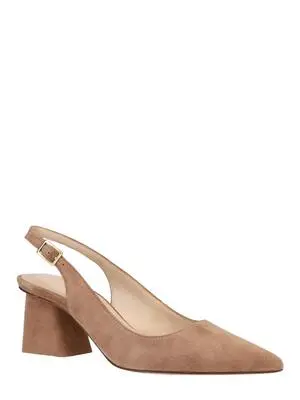 Pelle Moda Florin Pointed Toe Slingback Pumps - Taupe
