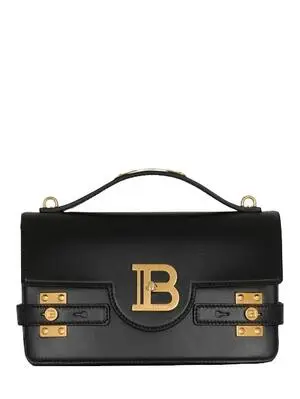 Balmain Smooth Leather B-buzz 24 Bag - Black