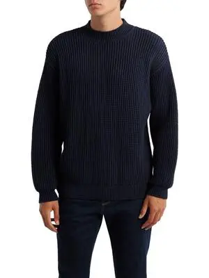 KROST Brioche Chunky Knit Sweater - Dark Navy