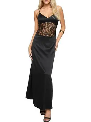 Princess Polly Captivate Lace Gown - Black