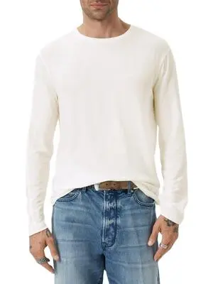 John Varvatos Clemente Lyocell & Wool Long Sleeve T-shirt - White