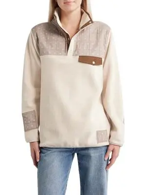 HAPPY CAMP3R Cinnamon Petals Fleece Pullover - Light Khaki