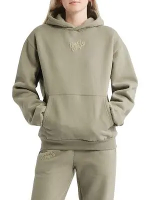 HAPPY CAMP3R Core Logo Cotton Blend Hoodie - Dusty Olive