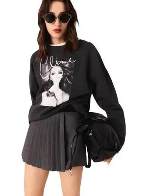 Maje X Céline Dion Cotton Sweatshirt - Grey