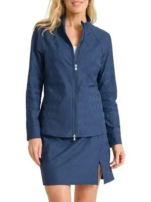 Tommy Bahama Aubrey Logo Monogram Jacquard Jacket - Coastline