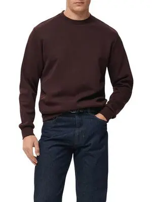 Mango Lightweight Crewneck Sweatshirt Wine