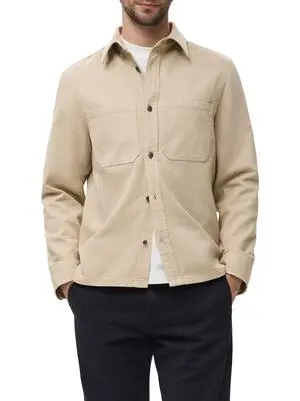Mango Cotton Denim Overshirt - Beige