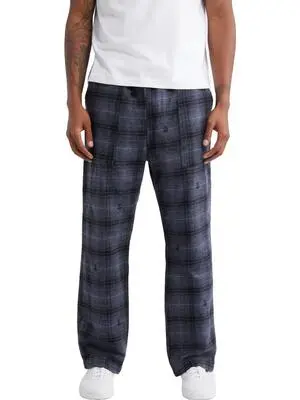 SERVICE WORKS Thistle Plaid Organic Cotton Chef Pants - Black