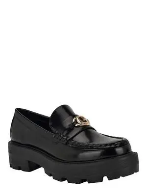 Guess Platform Loafer Black/leopard