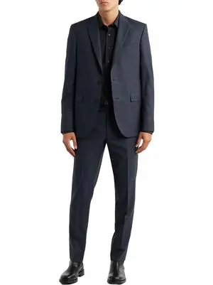 ALLSAINTS Ross Slim Fit Solid Wool Suit - Navy