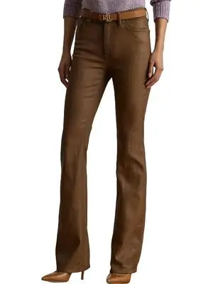 RALPH LAUREN Coated High-Waist Bootcut Jeans