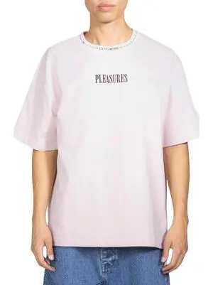 PLEASURES Cut Here Heavyweight Graphic T-shirt - Pink