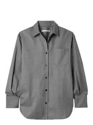 Maria Mcmanus Wool-blend Flannel Shirt - Gray