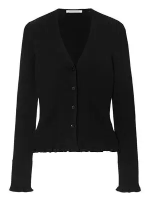 CECILIE BAHNSEN Bessie Ribbed Wool Cardigan