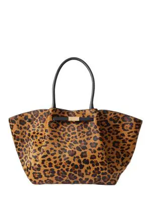 DEMELLIER DeMellier New York Large Leopard-Print Suede Tote Animal Print