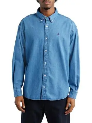 Carhartt Work In Progress Lucas Denim Button-down Shirt - Blue Stone Washed