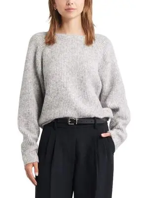 OPEN EDIT Twist Reversible Sweater - Grey Heather