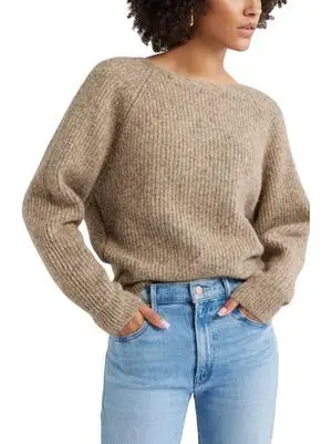 OPEN EDIT Twist Reversible Sweater - Oatmeal