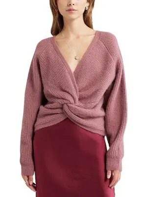 OPEN EDIT Twist Reversible Sweater - Purple Wistful