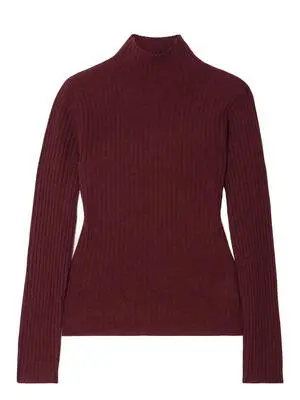 Arch4 Ariana Ribbed Cashmere Turtleneck Sweater - Red