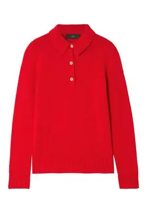 Arch4 Bessi Cashmere Polo Sweater - Red