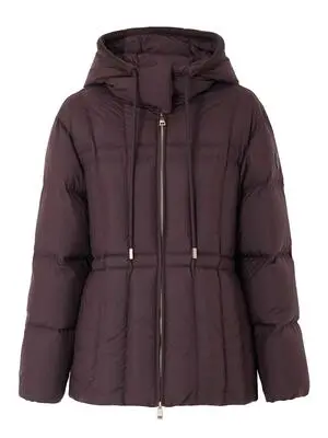 Moncler Estom Hooded Quilted Shell Down Jacket Dark Brown