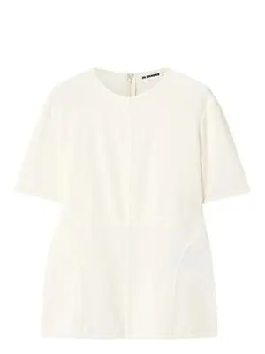 JIL SANDER Crepe Top - Off-white