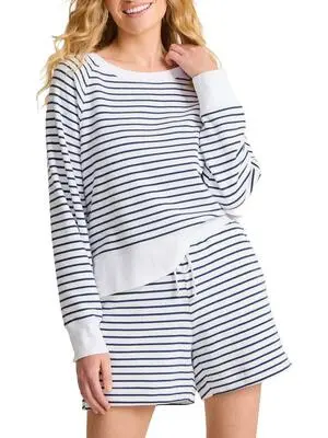 Tommy Bahama Striped Fleece Sweatshirt - Coastline