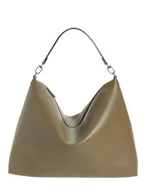 TOTEME Bevel Leather Shoulder Bag - Taupe