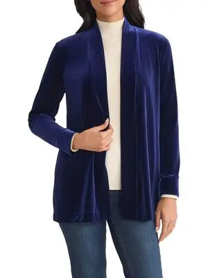 Jones New York Open Front Longline Cardigan - Dark Sapphire