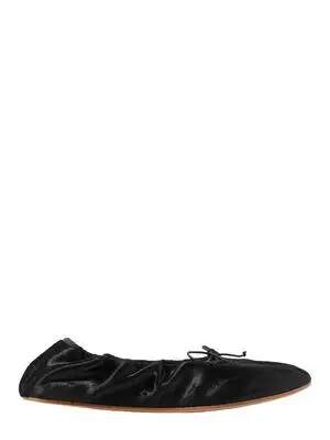 THE ROW Velvet Ballet Flats - Black